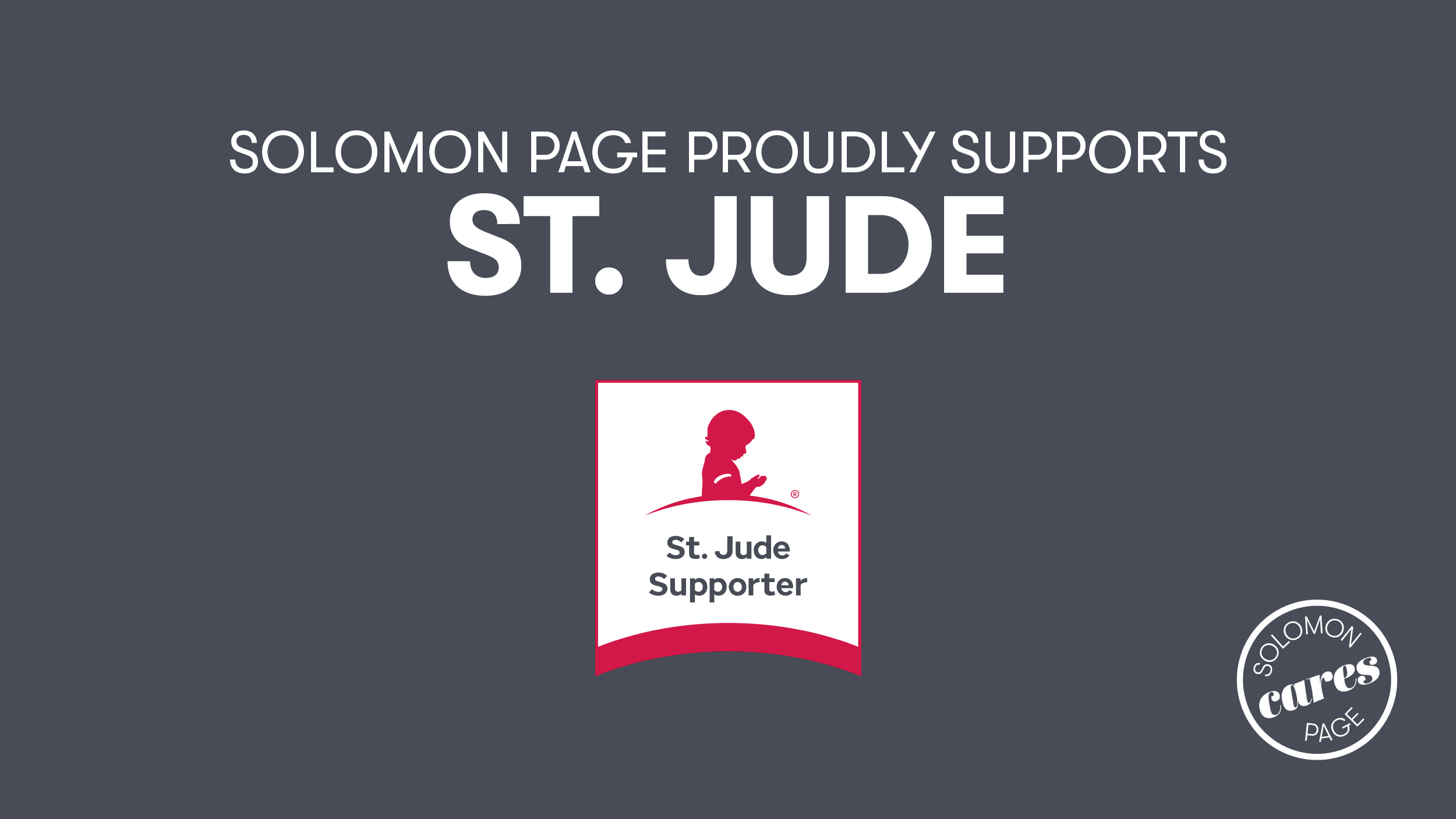 Solomon Page Supports St. Jude
